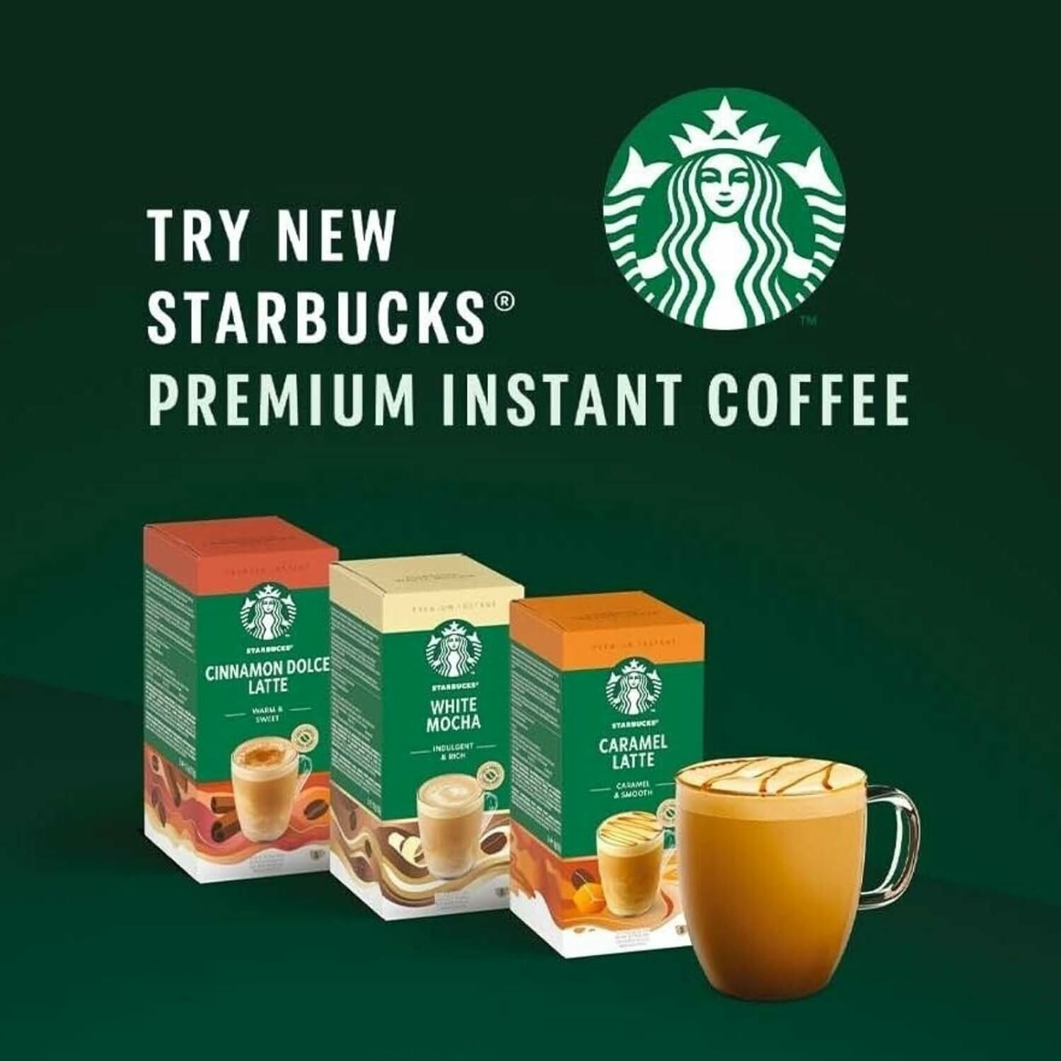 Кофе растворимый со вкусовыми добавками в пакетиках Starbucks Variety Pack Premium Instant Coffee Sachets Flavours, 2 набора х 15 пакетиков (3х5)
