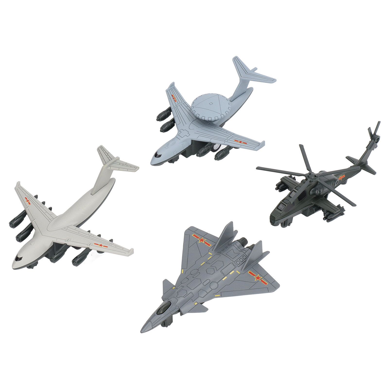 Набор игрушечных самолётов с инерционным механизмом для детей, модель самолёта из сплава (4 шт.), имитация самолёта для мальчиков, подарок на день рождения, украшение для комнаты