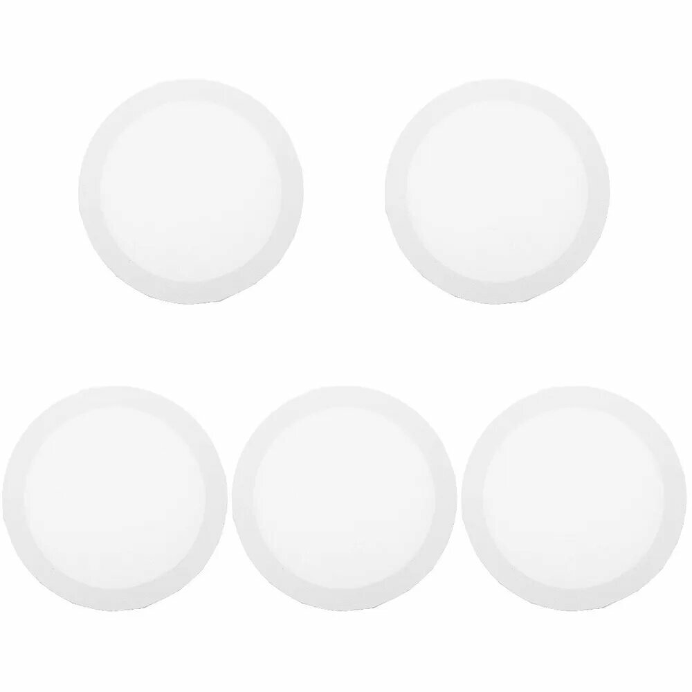 Набор из 5 холстов круглой формы белого цвета для художественного декора