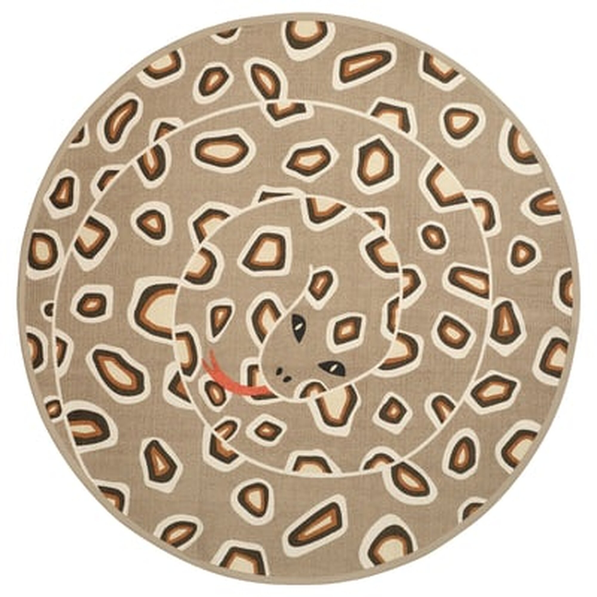 Коврик IKEA SANDLOPARE, цвет светло-коричневый, узор змеи, 100 см, 206.032.31