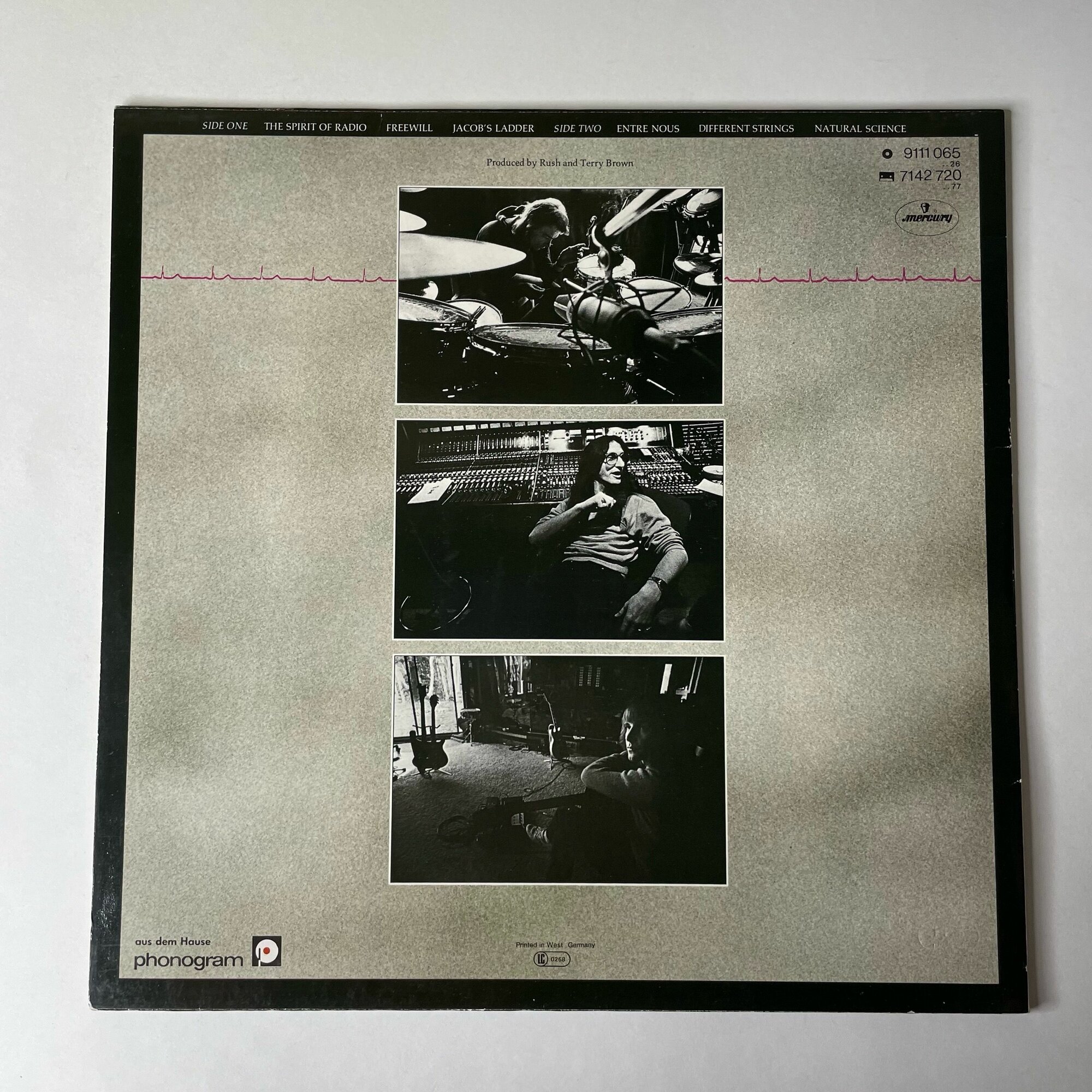 Винтажная виниловая пластинка LP Rush Permanent Waves (Германия 1980)