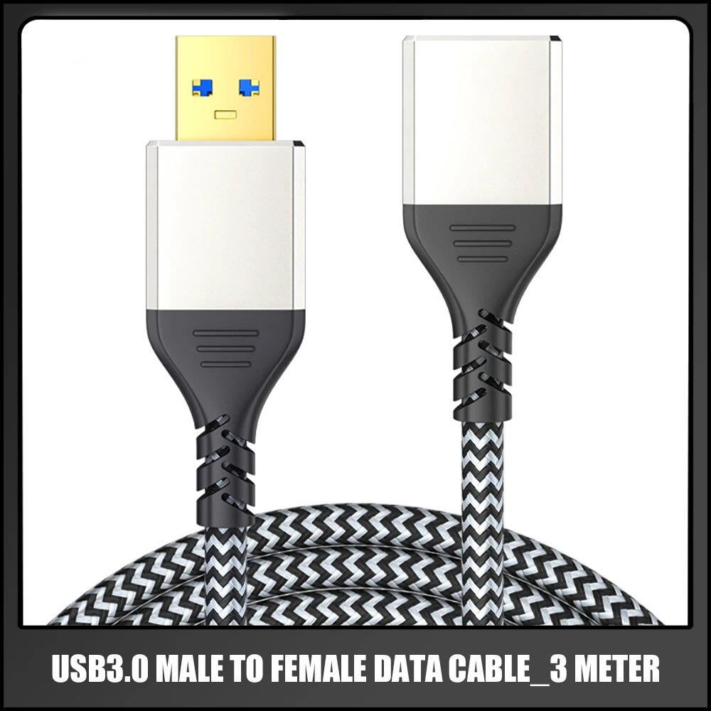 Удлинительный Кабель USB 3.0, Кабель Для Передачи Данных Длиной 0,5–5 М, Стиль 3M male to female