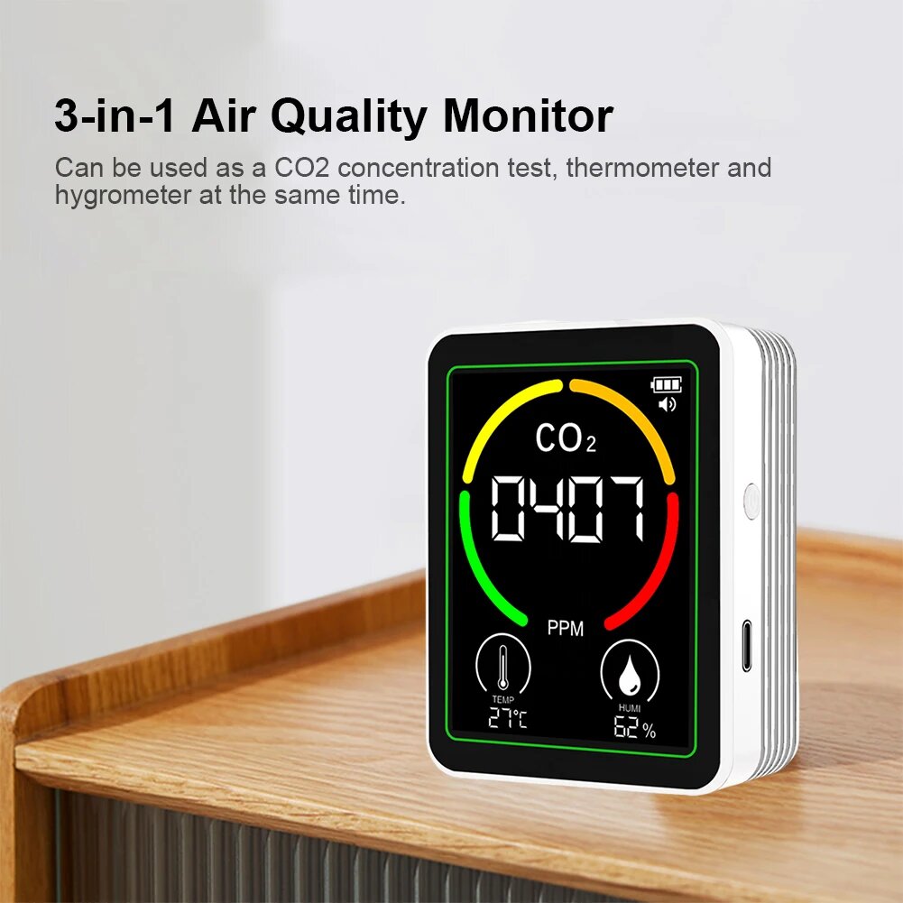 Детектор СО2 alloet 3 в 1 Black — фото 1