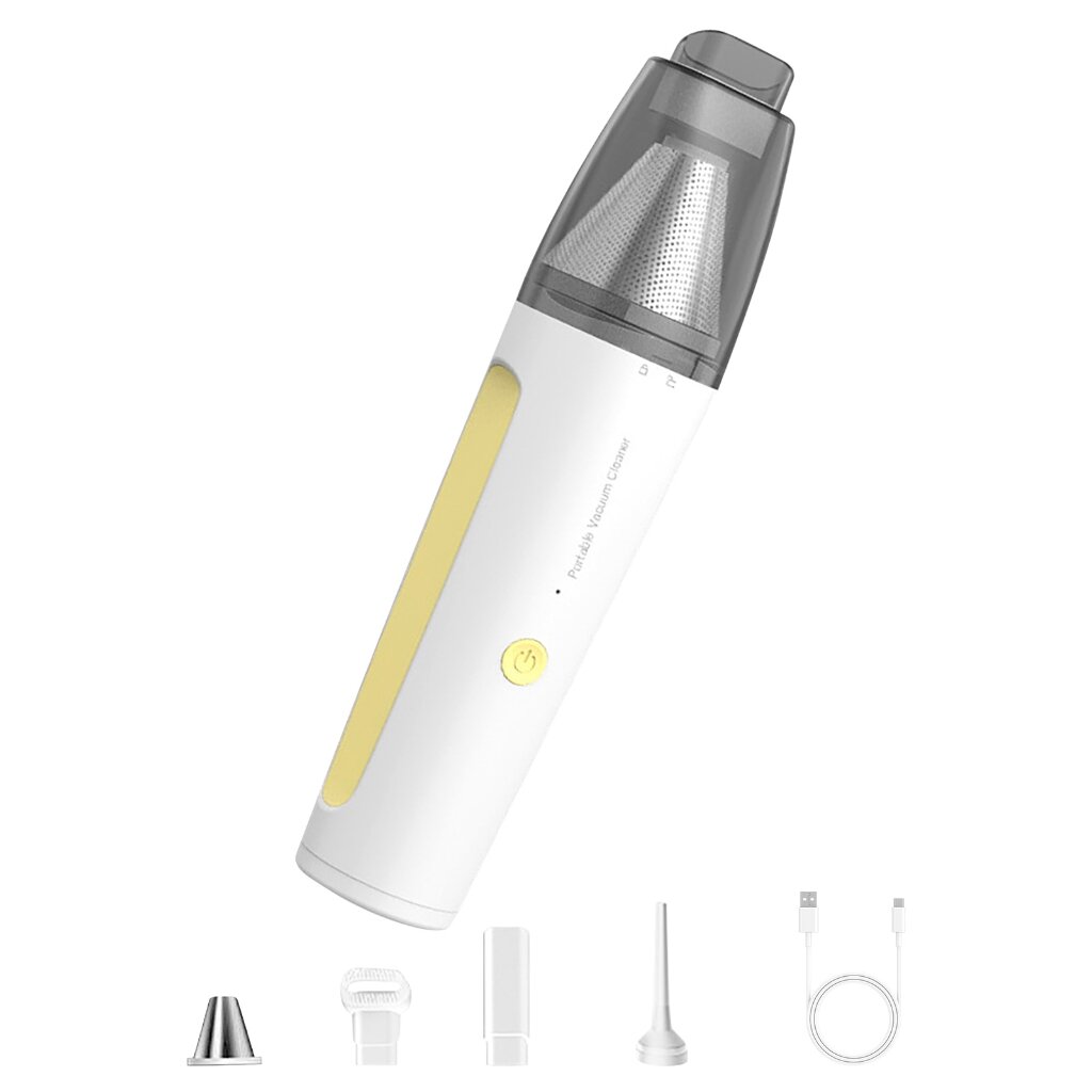 Беспроводной автомобильный пылесос с 2 скоростями регулировки, Сильное всасывание для глубокой очистки Краткое описание