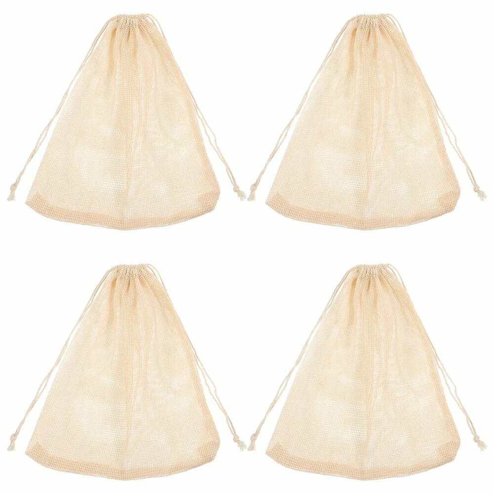 Мешки для варки морепродуктов хлопковые 40x30см для раков мяса стейков многоразовые 4шт