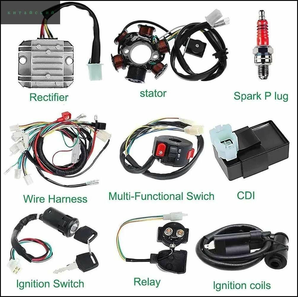 Полный комплект катушки зажигания для жгута CDI квадроцикла QUAD 50-125CC