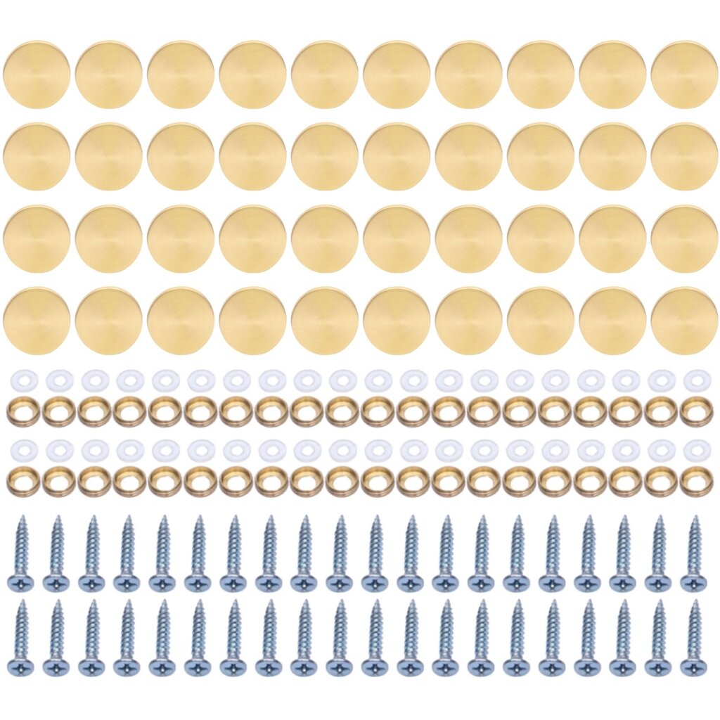 40 шт./компл, диаметр 30 мм304 медных зубных зеркальных гвоздя-золото