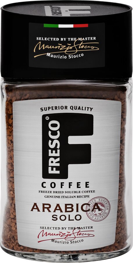 Кофе растворимый FRESCO Arabica Solo натуральный сублимированный, ст/б, 100г x 3 упаковки