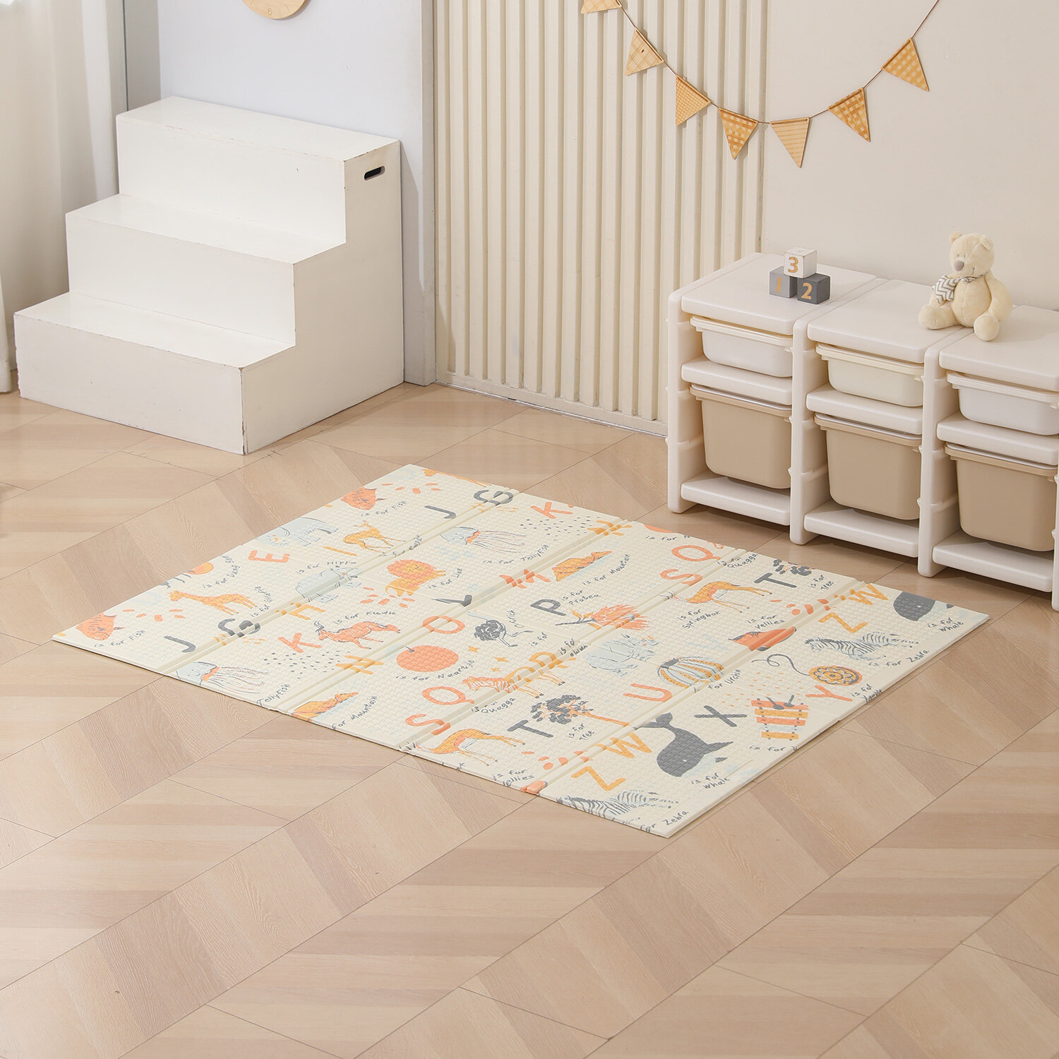 Коврик игровой складной UNIX Kids Learning 150x180 см Camel PMLG150CL