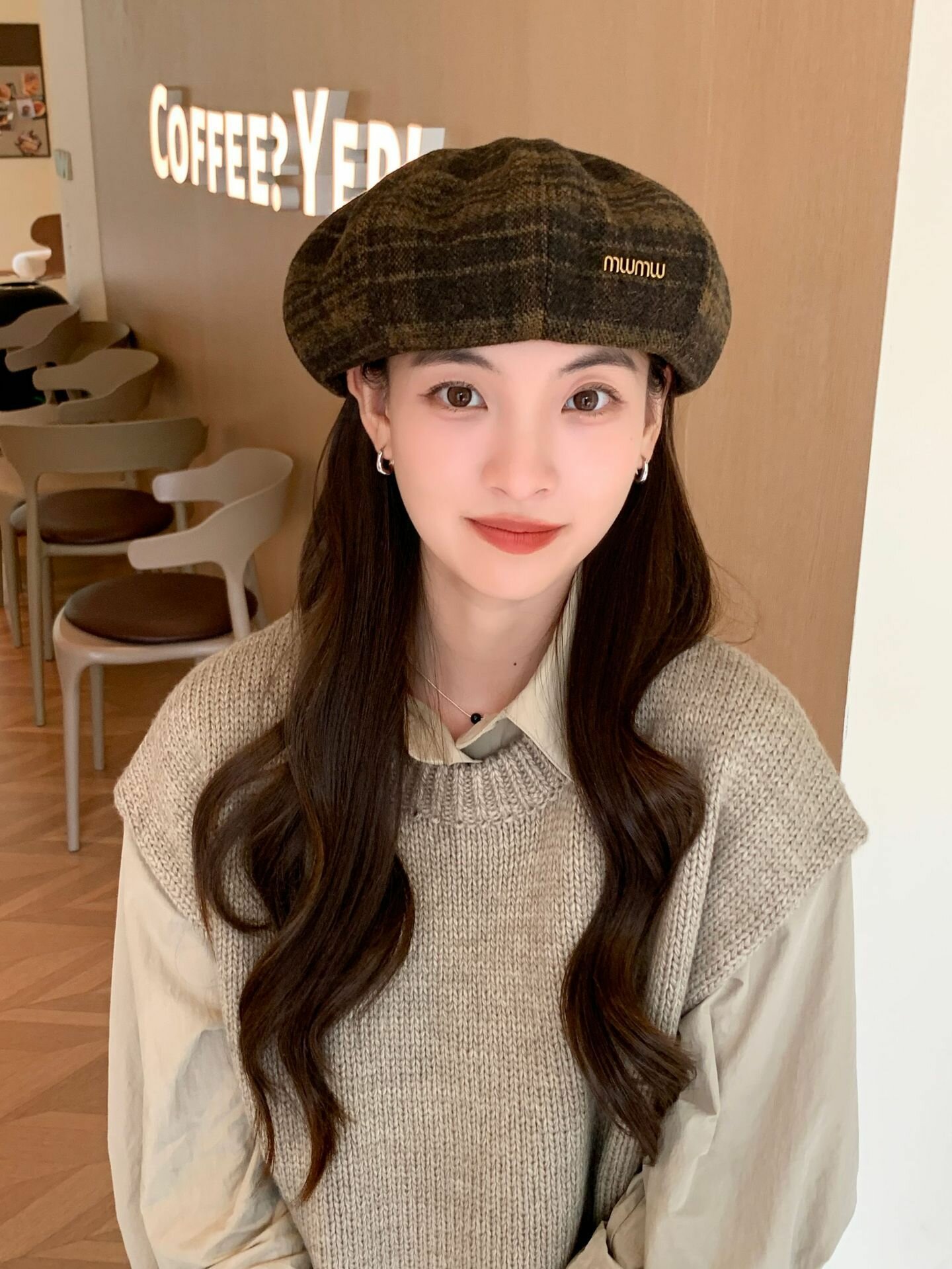 2024 весна и осень, новый теплый берет из чистого хлопка, британская ретро-шляпа художника, большая окружность головы, открывающая лицо, маленькая шляпа газетчика