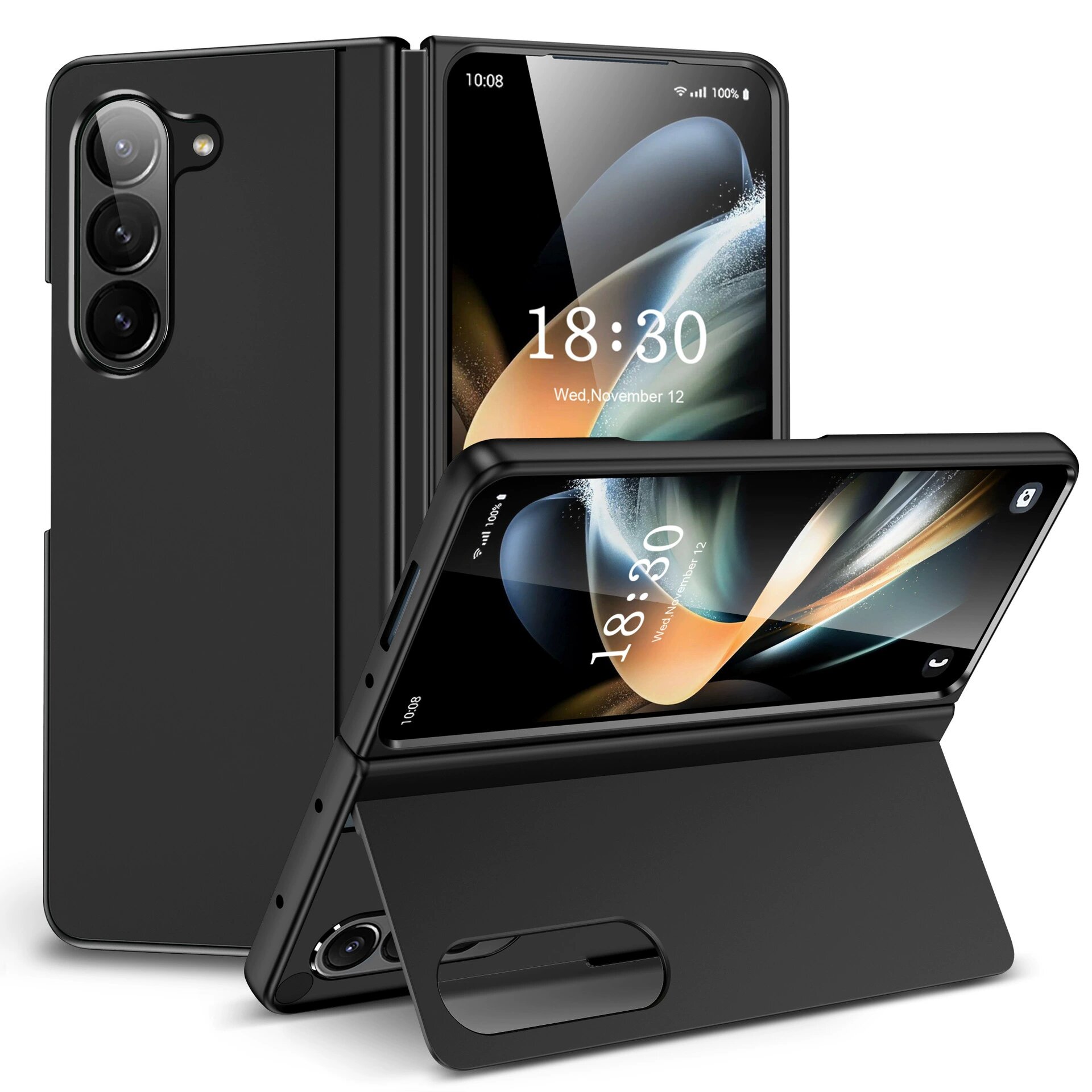 Чехол для Galaxy Z Fold 6 с полной защитой и ударопрочностью, черный цвет