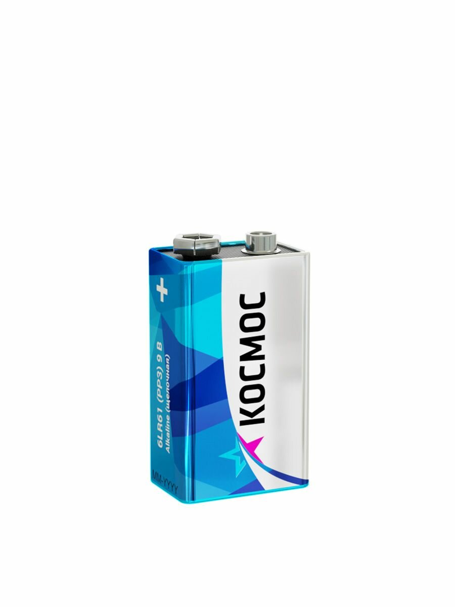 Батарейка Космос 6LR61 крона 9V Alkaline 1S в шринке