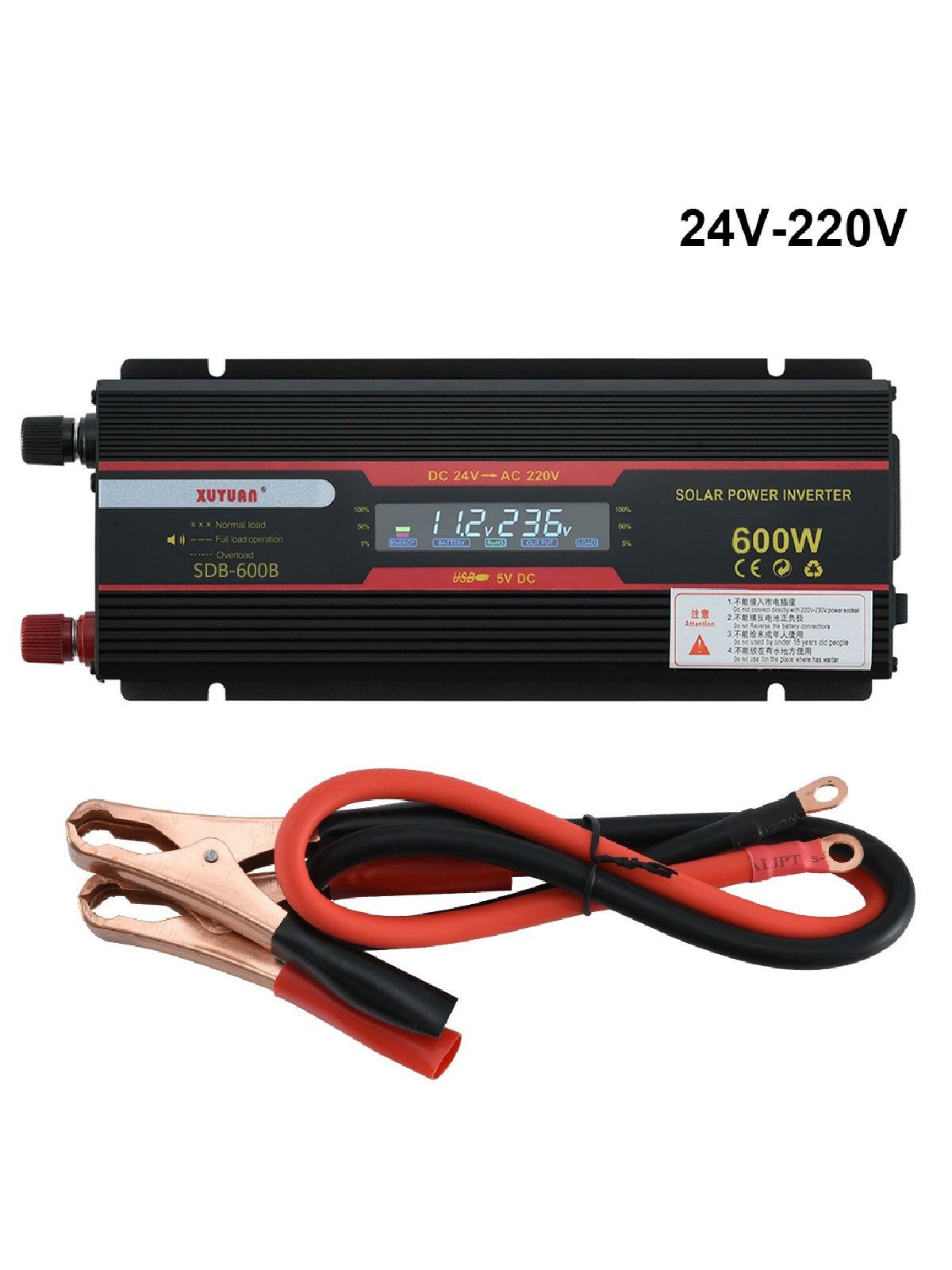 DC 12V/24V в AC 110V/220V Автоматический Преобразователь Трансформатор 600W Автомобильный Инвертор