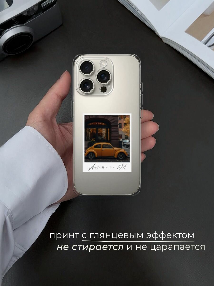 Чехол на Apple iPhone 16 Pro / Айфон 16 Про с принтом Осенний палароид — фото 1
