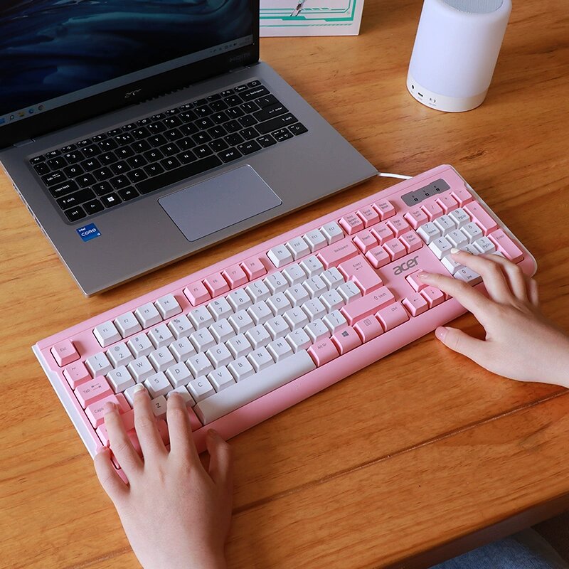 Бесшумный комплект клавиатуры и мыши Acer, проводной, с механическим ощущением, универсальный для настольных