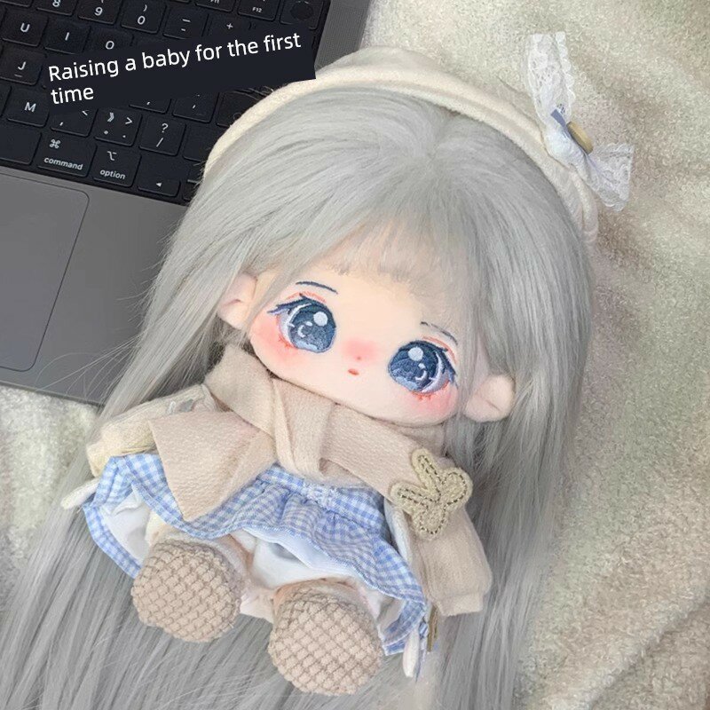Набор кукол из натурального хлопка, 20 см, плюшевая игрушка для девочек, успокаивающая кукла с каркасом, подарок на