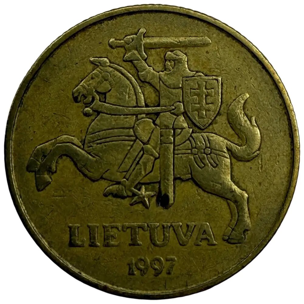 Литва 50 центов 1997 г. — фото 1