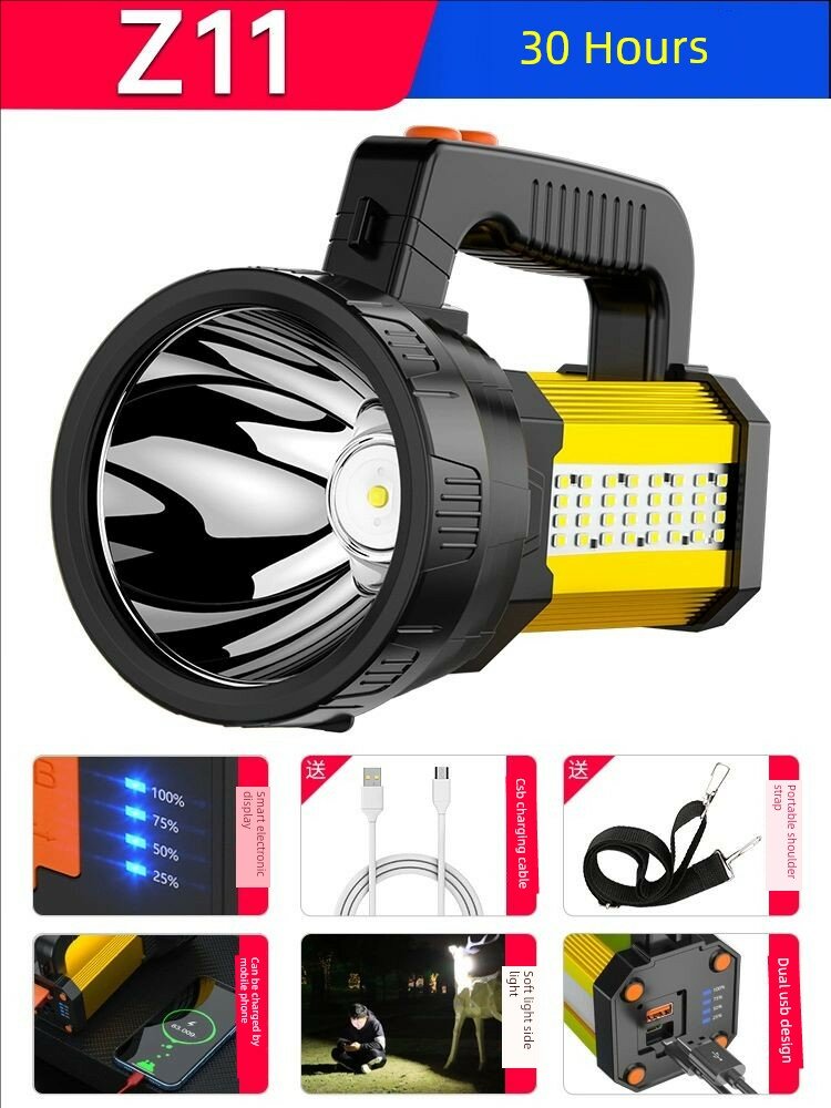 Ручной прожектор Little Savage P50 Wick, USB-зарядка, объем, водонепроницаемый фонарик для дикой рыбалки, модель Z18,