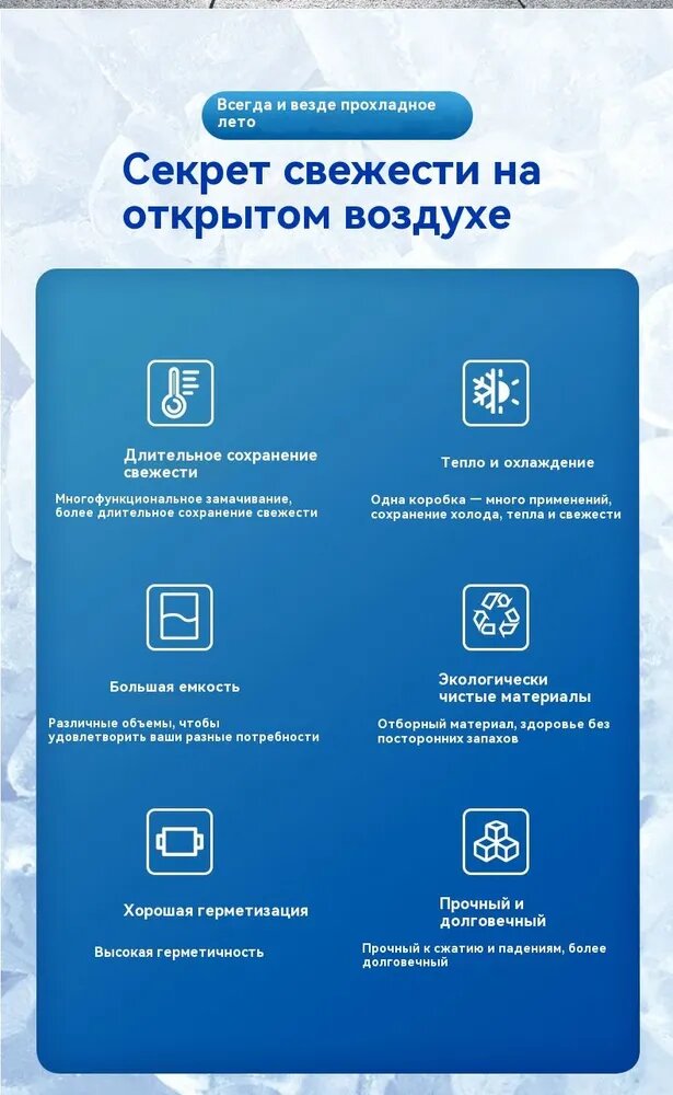 Термоконтейнер KEGULENGLIAN синий 65л Термобокс для пикника и отдыха Полиуретан — фото 1