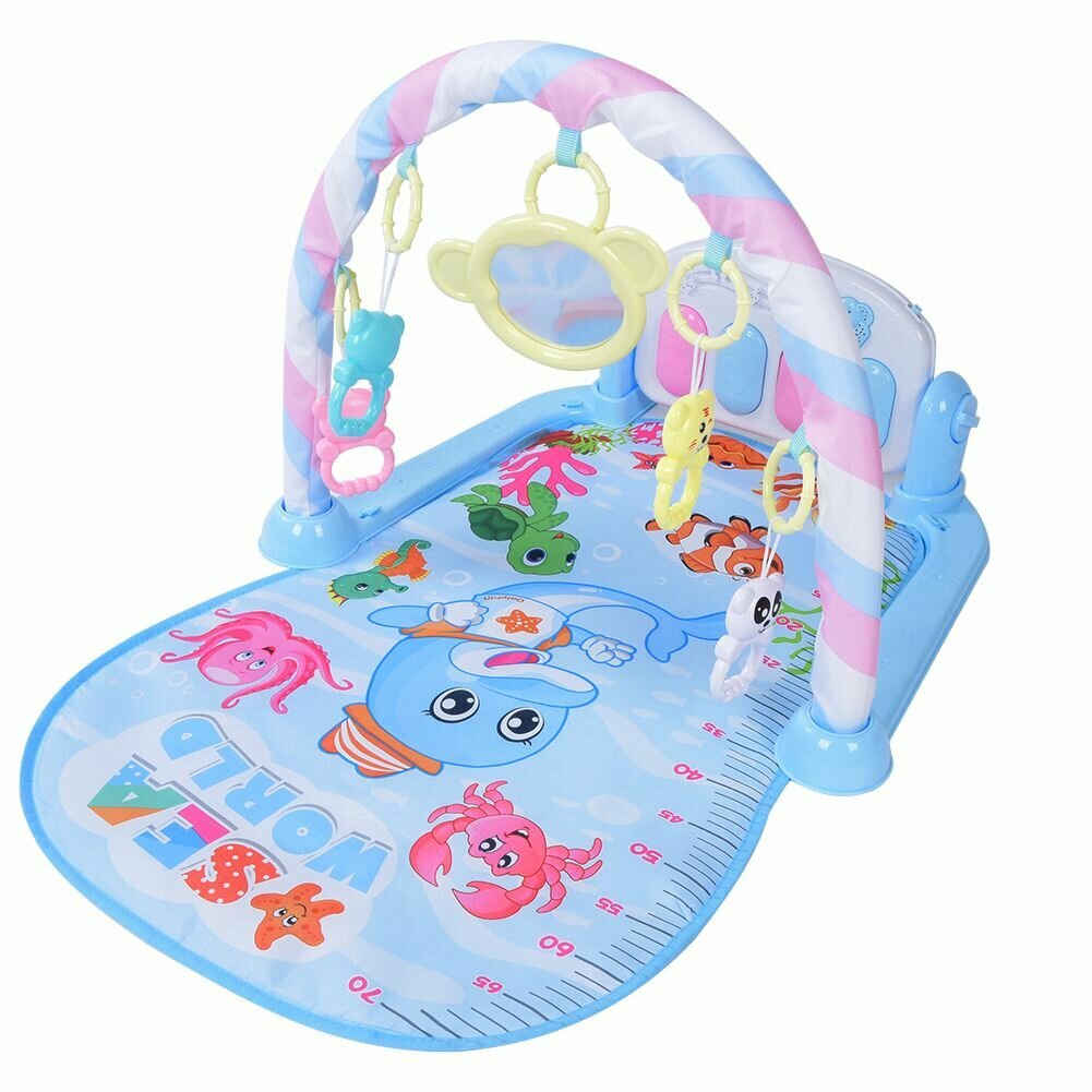 Педальная игрушка, фортепиано, коврик, розовый, музыкальный эффект
