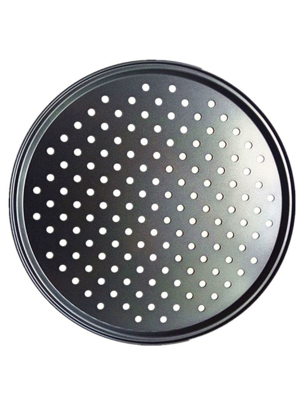 Пицца-противень с отверстиями, Черный - 32cm