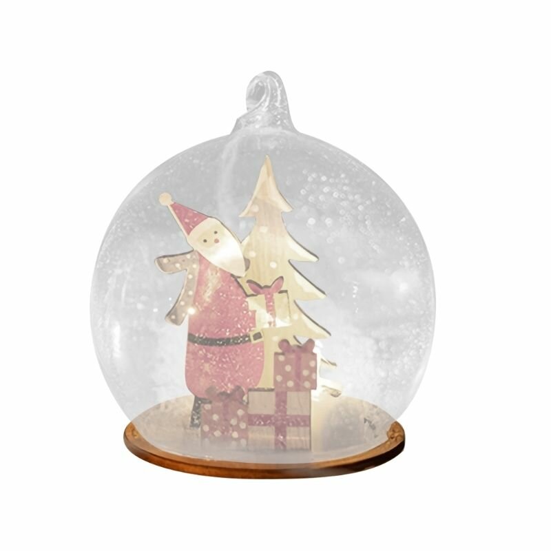 Рождественский ночник (случайный стиль)-красный круг