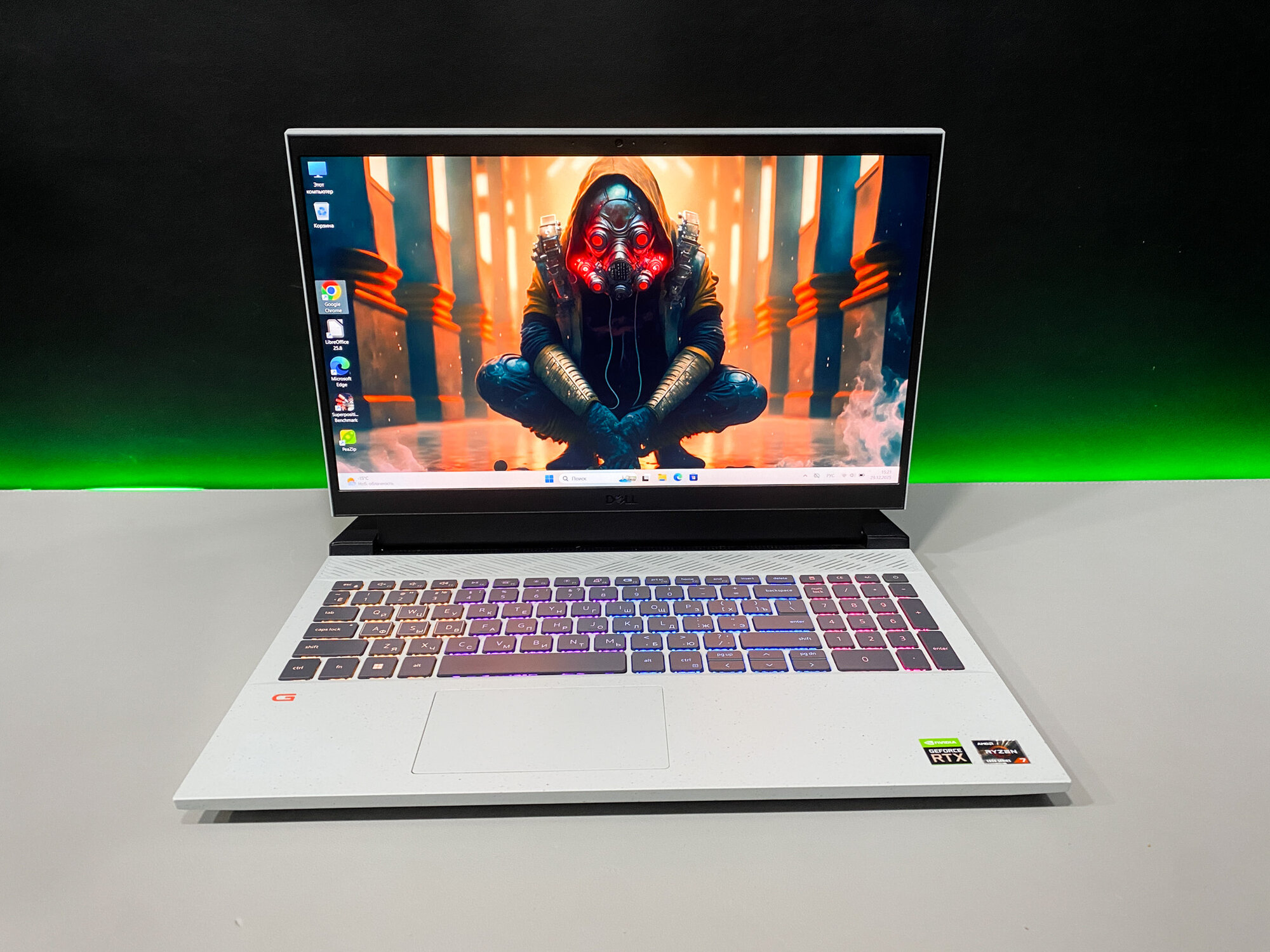 Игровой Ноутбук Dell g15 15,6"165Hz/AMD Ryzen 7 6800H 8/16*3.20-4.70GHz/RTX3070Ti/16Gb/SSD512Gb