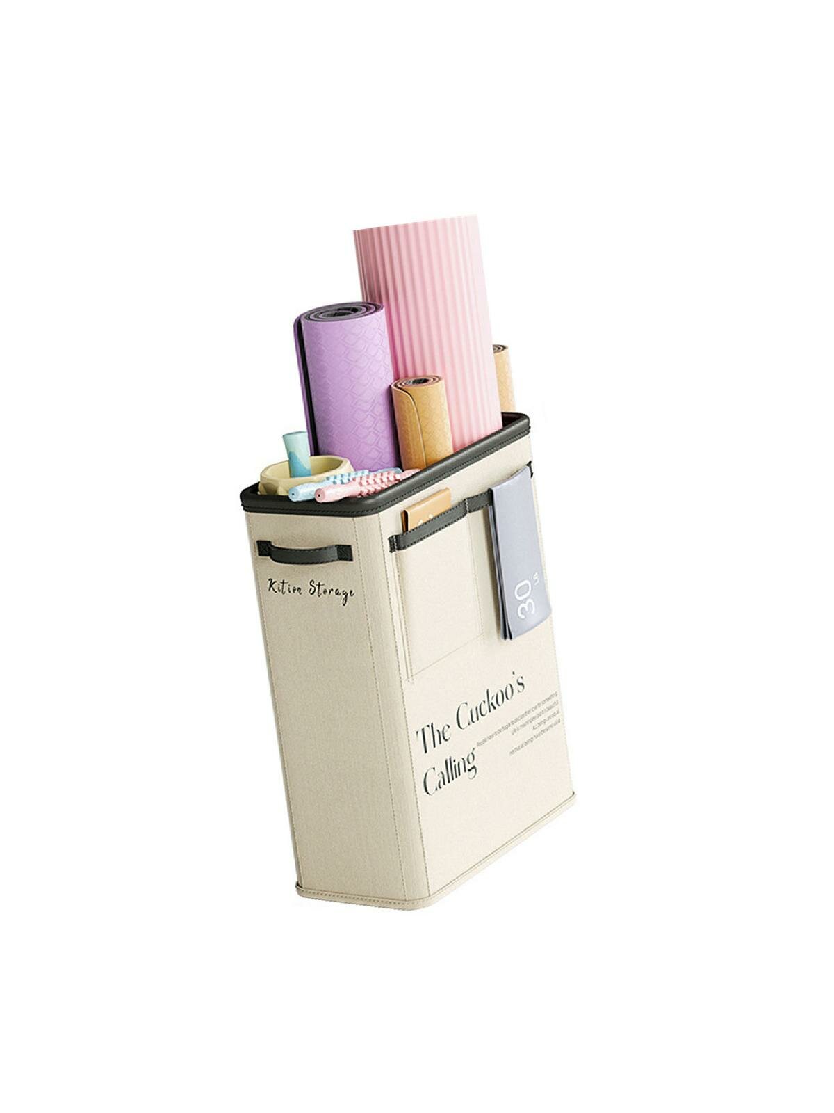 Прочный тканевый держатель коврика для йоги, складной ящик для хранения тренажеров