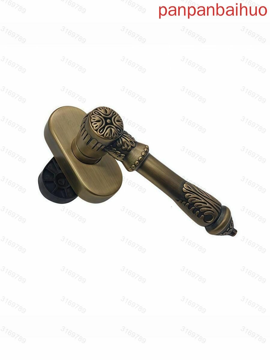 Винтажная латунная трехмерная рельефная дверная и оконная ручка, 43 мм, поворотная