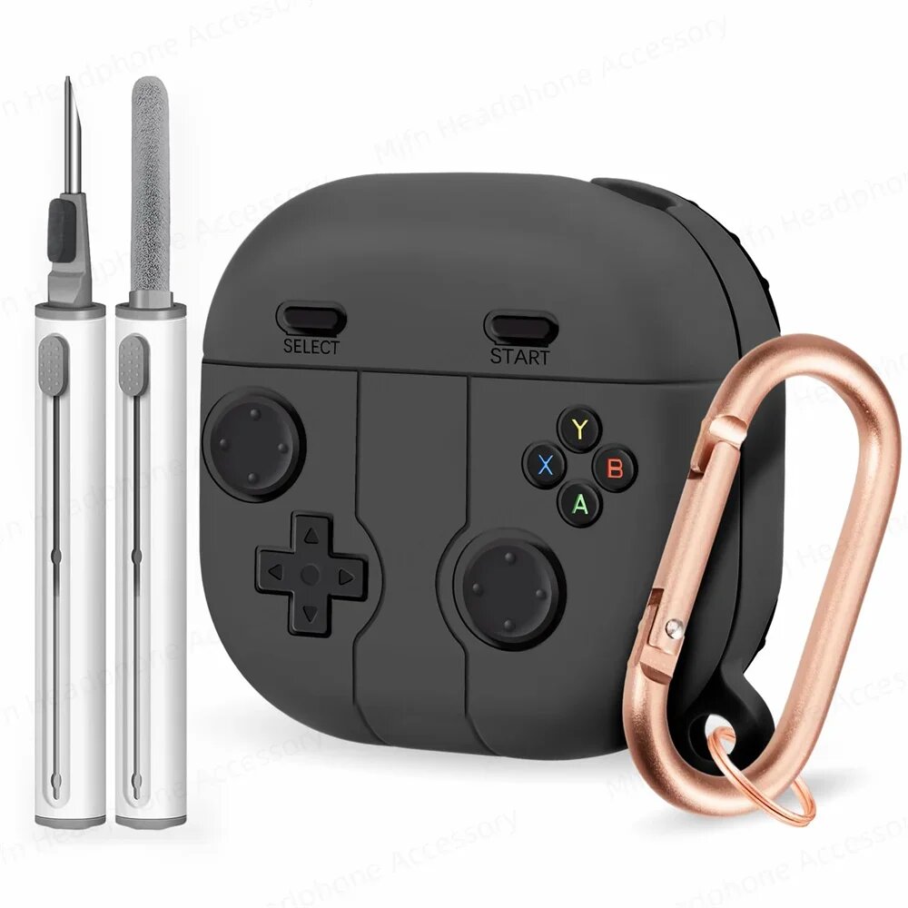 Дизайн игровой консоли для Samsung Galaxy Buds 2 Buds 2 Pro Buds FE Buds Live Мягкий силиконовый чехол для наушников с ручкой для чистки