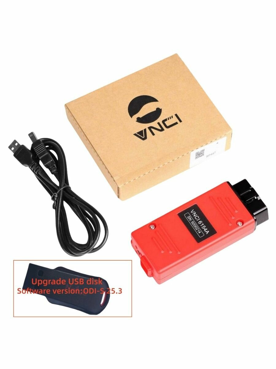 VNCI6154A диагностический адаптер VAG с ПО ODI-S25.3, поддержка CAN FD и DoIP, plug-and-play для VW Audi Skoda