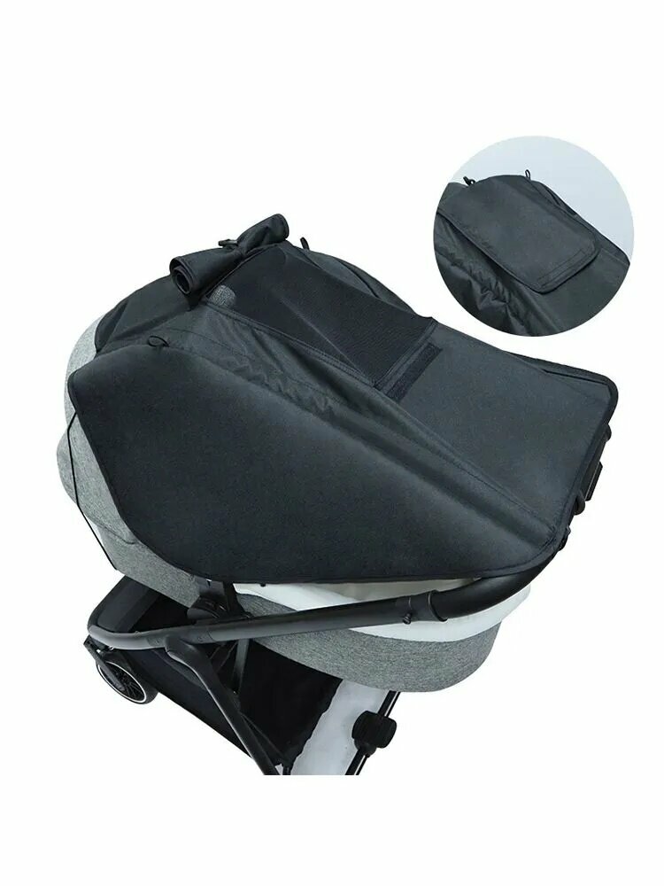 Универсальный козырек от солнца для двусторонней детской коляски