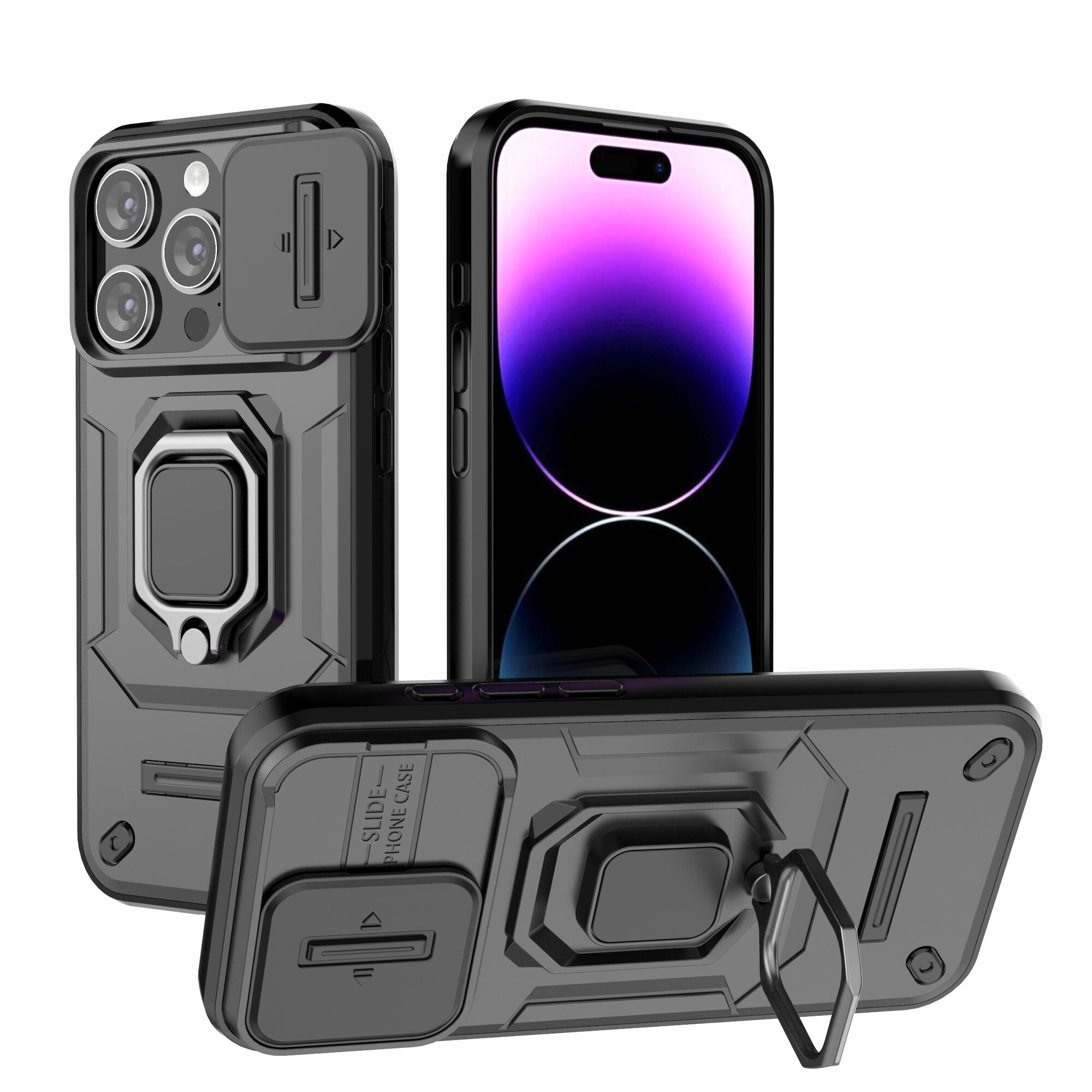 Противоударный чехол Knight Case для iPhone 15 Pro черный