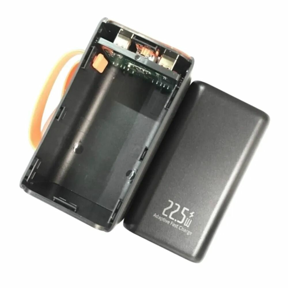 Высокоэффективный мобильный Power Bank 22.5W 21700, - 4 секции черного цвета