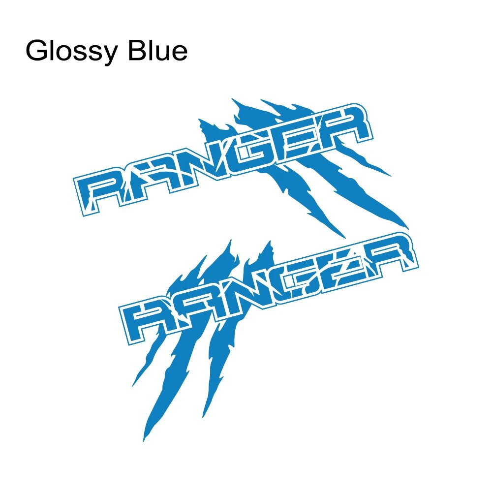 Боковая наклейка для кузова автомобиля Ford Ranger Raptor XLT XL letui T6 Glossy Blue, 50x27.8cm