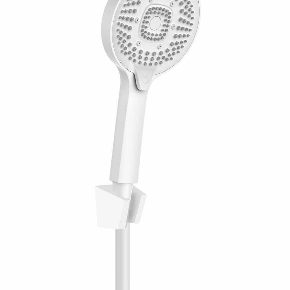 Набор из лейки со шлангом и держателем для душа Iddis 5 режимов цвет белый