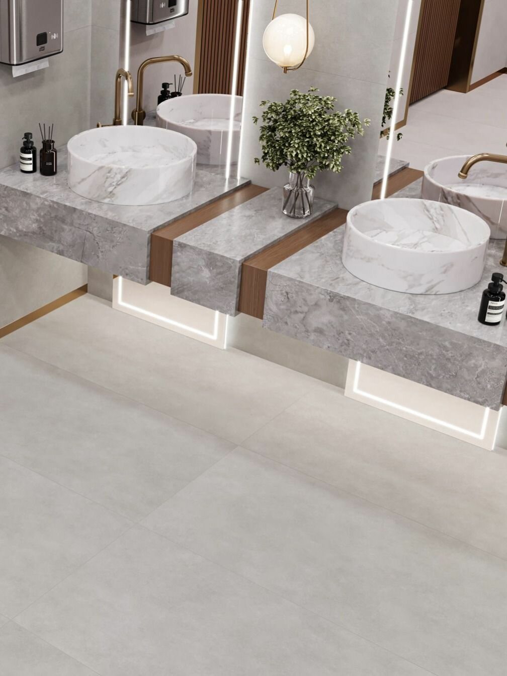 Керамогранит Лайф Цемент серый / Life Cement Gray 1200x600мм Матовая