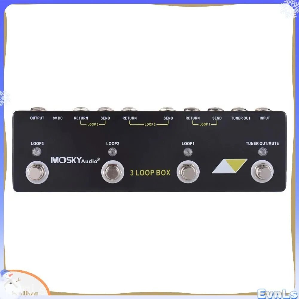 MOSKY 3-Loop Гитарная Педаль Эффектов С True Bypass Loop Switcher С Выбором Каналов