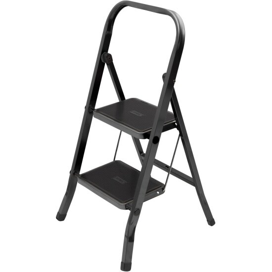 Стремянка Zalger Jet Black 2 шир. ступ. с ковриком, 9910-2