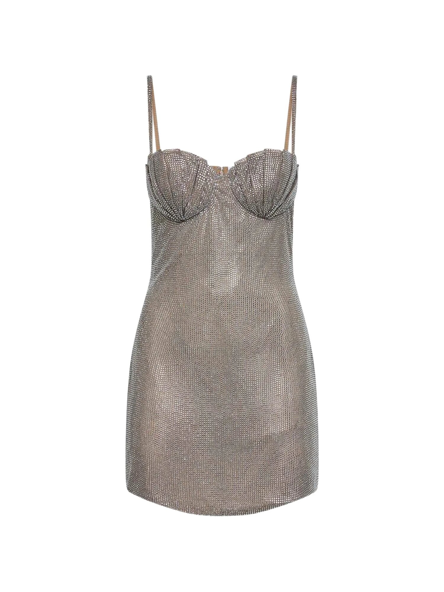 Платье Crystal-embellished sweetheart-neck mini dress