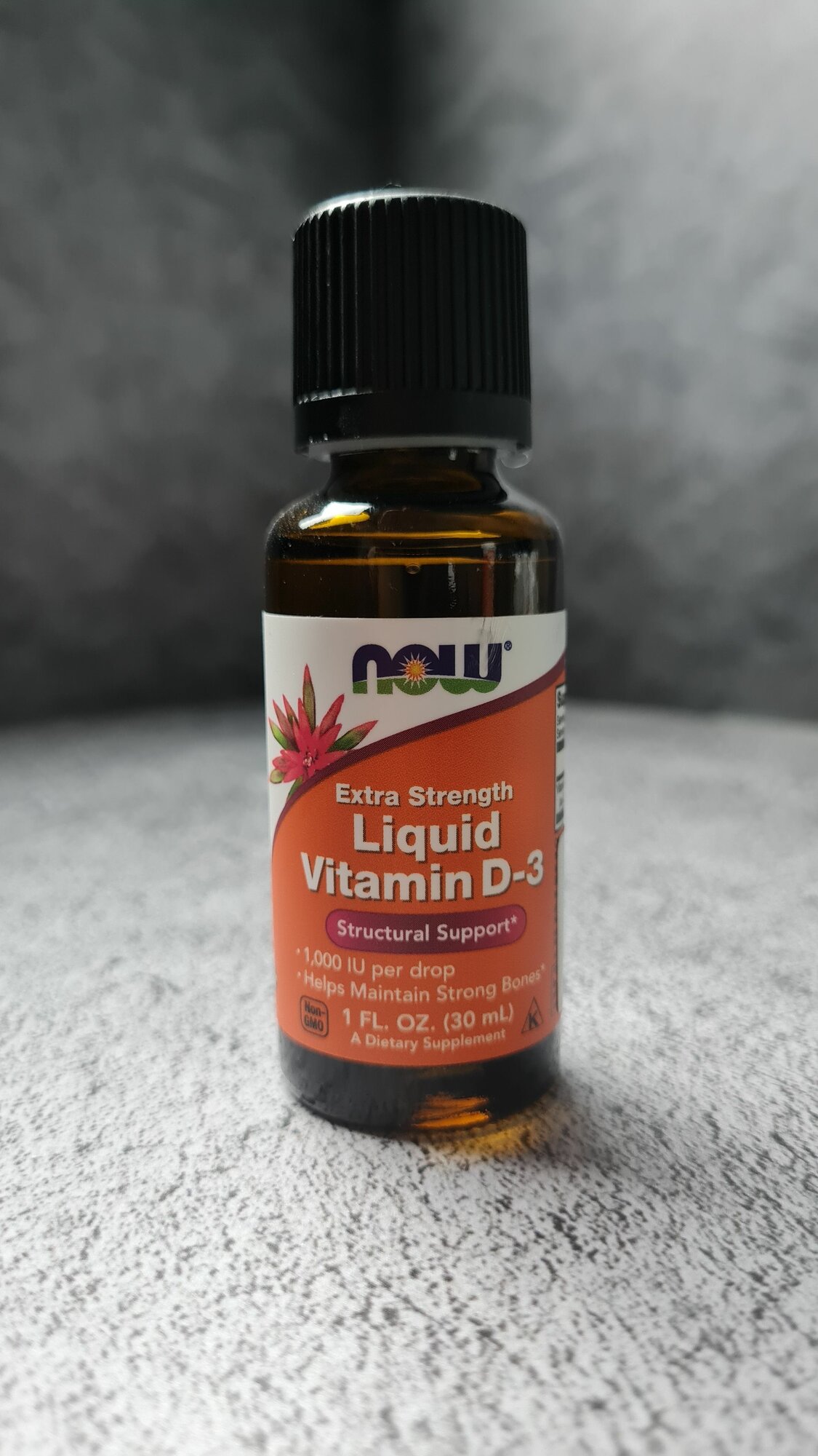NOW Foods Liquid Vitamin D3 Extra Strength 1000 IU, 1 fl oz (30 ml), Нау фудс Жидкий витамин D3 с повышенной силой действия, 1000 МЕ, 30 мл (1 жидк. унция)