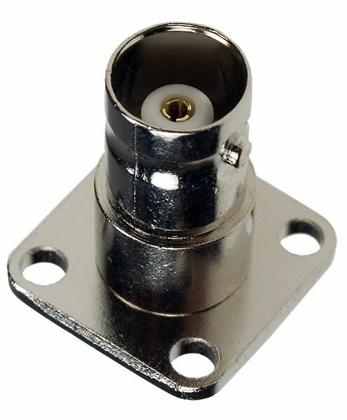 BNC-7033 HYR-0123 (GB-123), Разъем BNC, гнездо, фланец 4 отверстия, под пайку