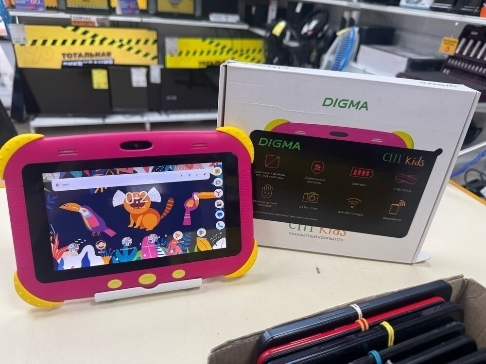 Планшет Digma Citi Kids Pink CS7216MG (MediaTek MT8321 1.3GHz/2048Mb/32Gb/3G/Wi-Fi/Bluetooth/Cam/7.0/1024x600/Android) Б\У уценка