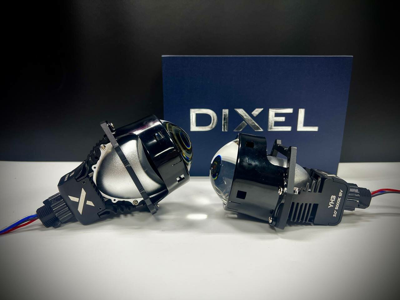 Би лед линзы Dixel YH3 5000K би-лед на гайку / LED Линзы в замен штатных