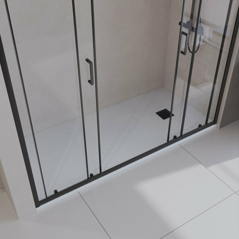 Душевой поддон Belbagno TRAY-MR-UNO-AH-170/80-35-W-NO белый/решетка черная матовая