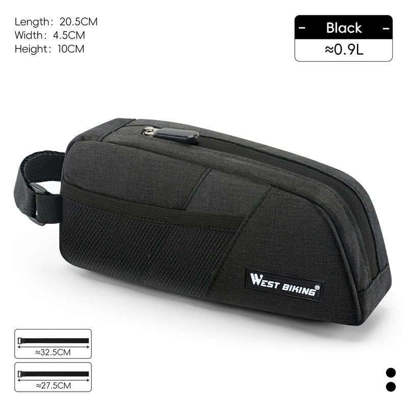 Велосумки West Biking 0.9 л Черный, Black