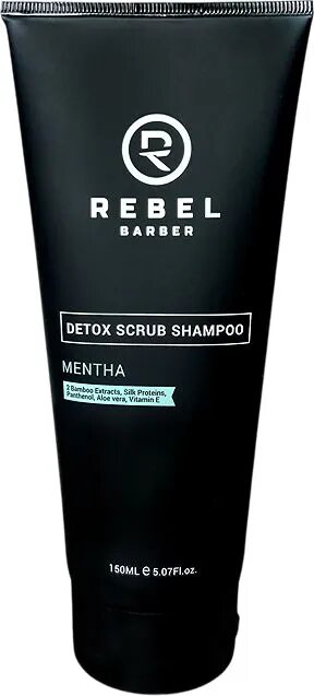 Шампунь-скраб REBEL BARBER Detox Scrub Shampoo глубоко очищающий шампунь-пилинг для кожи головы 150 мл