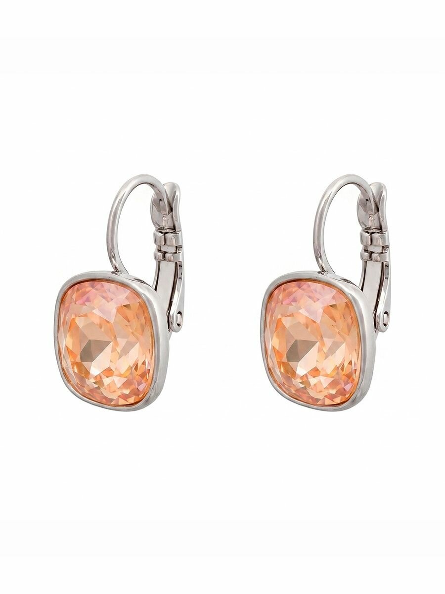 Серьги, стекло, кристаллы Swarovski