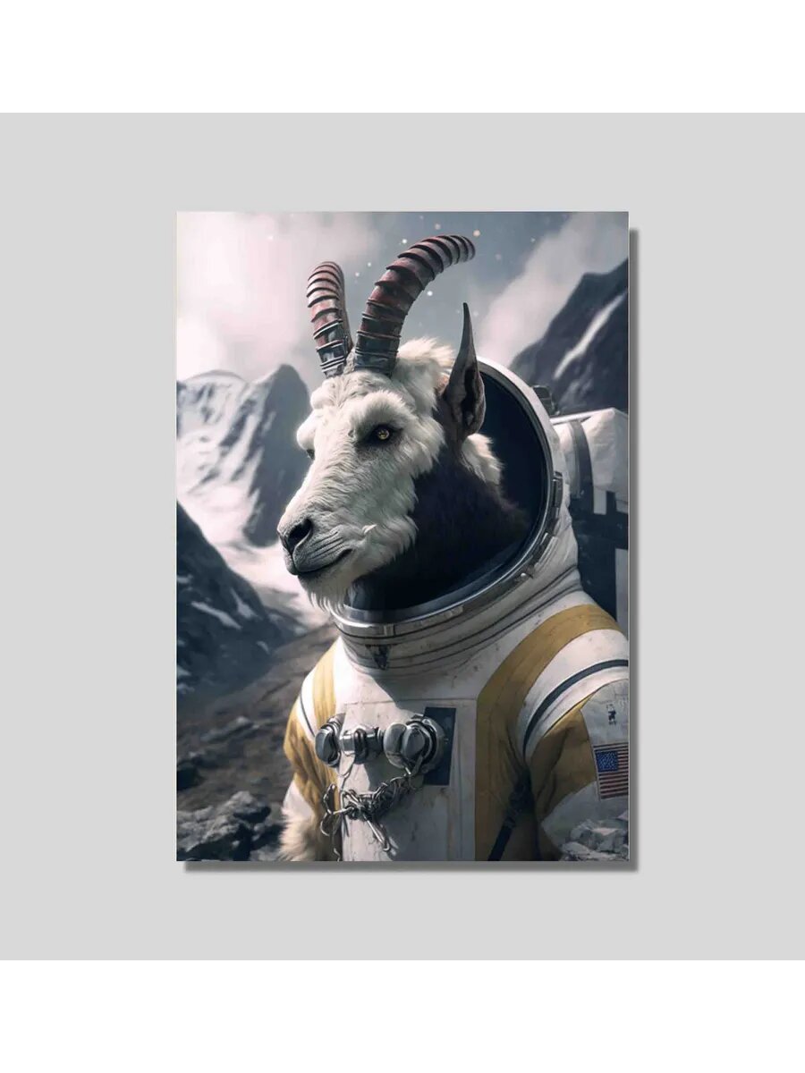 Космонавт Альпийский козел 3, Плакат 30x42см