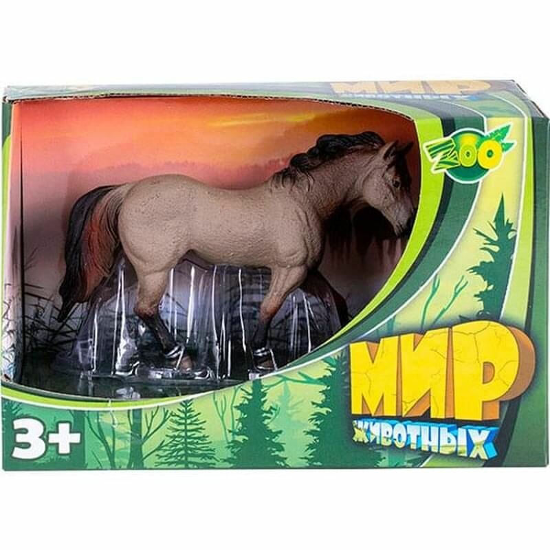 Игрики ZOO TAV010 Фигурка "Лошадь" Бежевый тяжеловоз 12 см